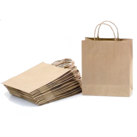 Sac de caisse en kraft grand modèle poignée ficelle